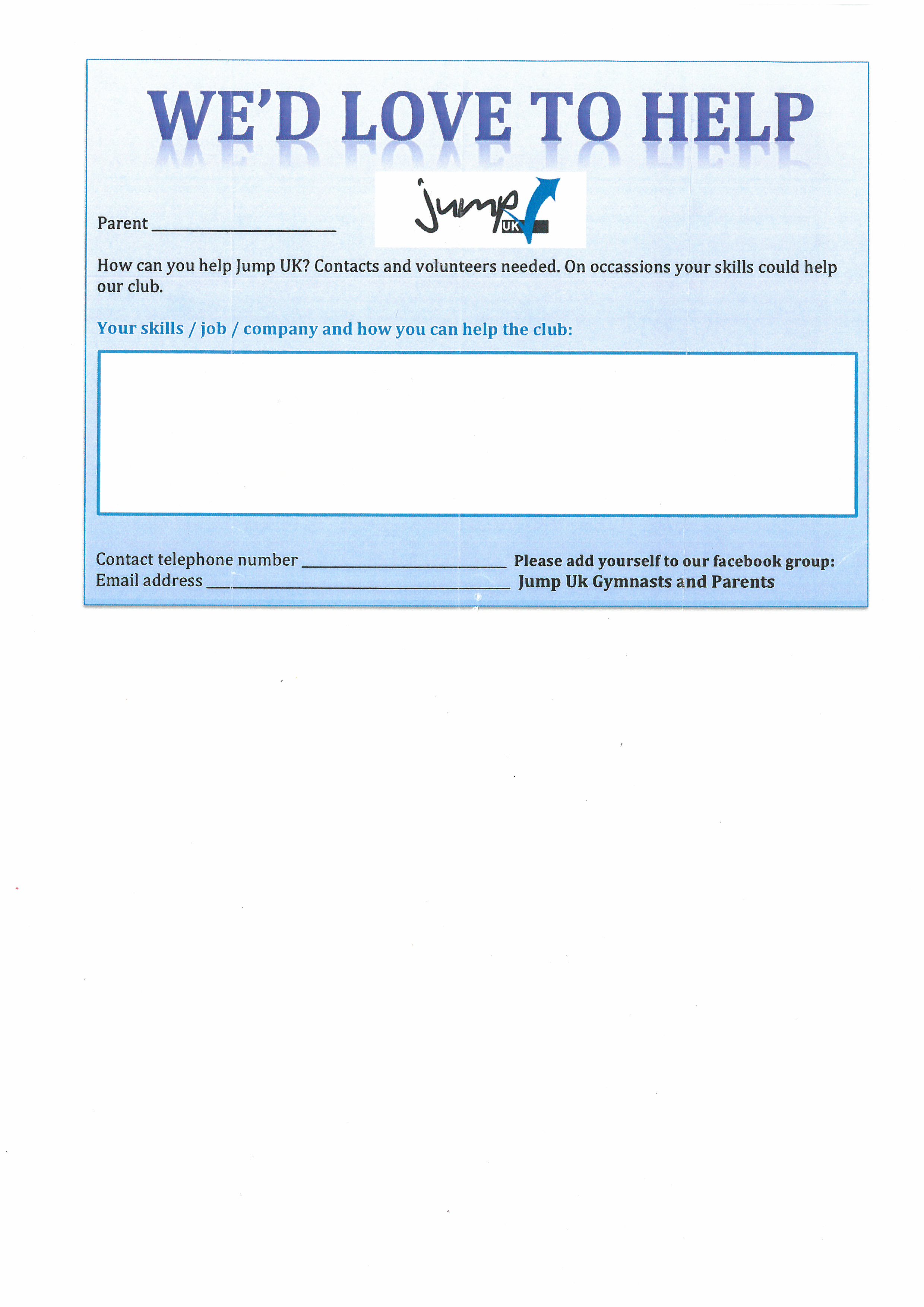 Contact Us - Jump UK